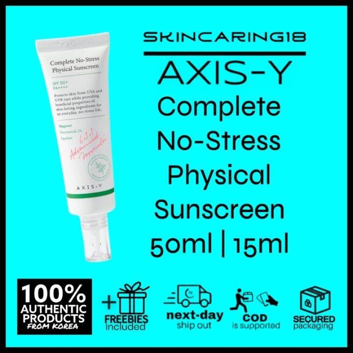 【COD】 AXIS-Y Complete No-Stress Physical Sunscreen Sunblock Sun Cream ...