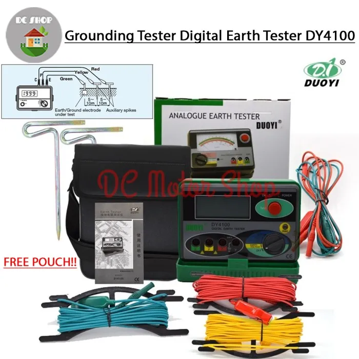 DUOYI Digital Earth Grounding Tester DY4100 Ground Resistance Tester ...