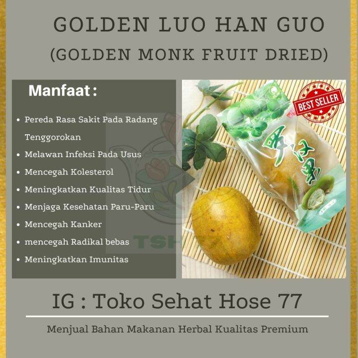 LO HAN KUO BULAT EMAS/ LUO HAN GUO KUNING/LO HAN KO/LOHANKO/MONK FRUIT ...