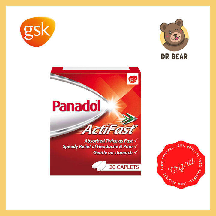 Panadol Actifast 20 Tablets (2 Strips/Box) (Paracetamol, For fast pain ...