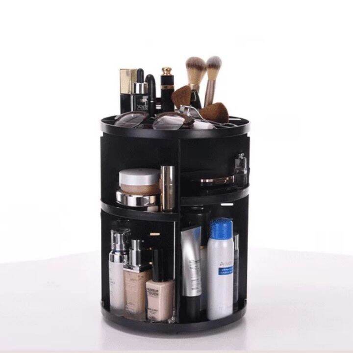 NEW Rotatable Storage Organiser Makeup box 360 Degree Rotate Cosmetic ...
