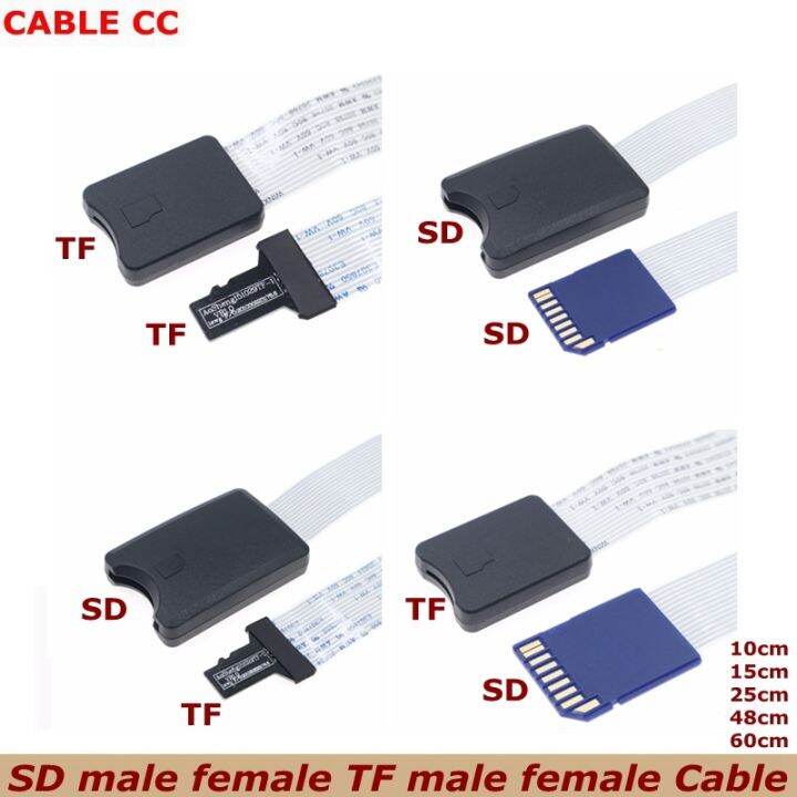 48cm 25cm TF Male Female To Micro SD Female Male Card Reader Extension ...