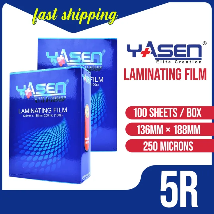 Yasen Laminating Film 5R 136mm × 188mm 250 microns (100 Sheets) | Lazada PH
