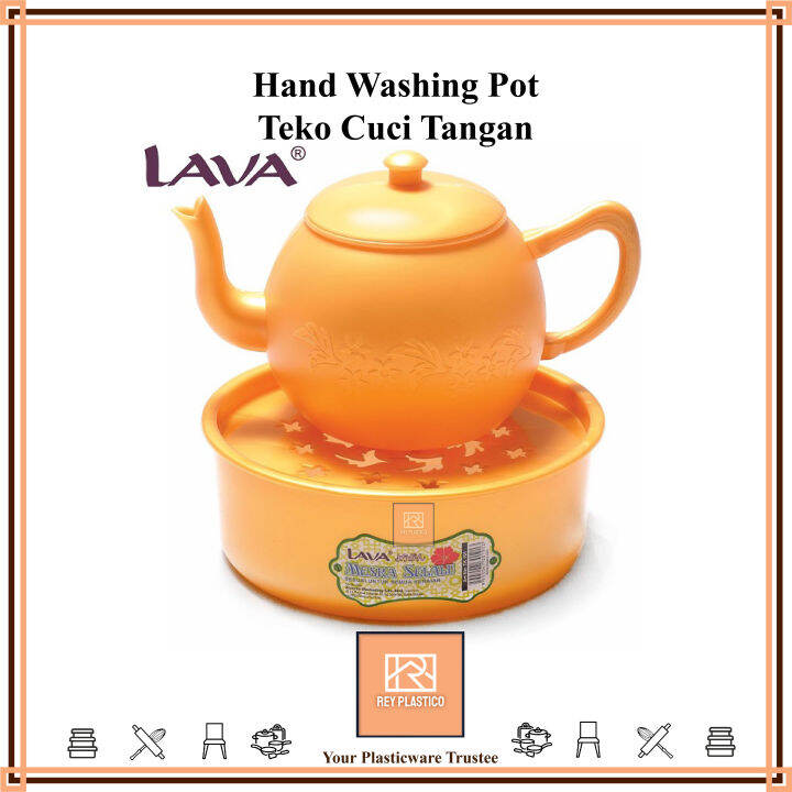 BPA FREE 1.6LTR Multi-purpose Hand Wash Pot With Tray/ Kendi Air/ Kendi ...