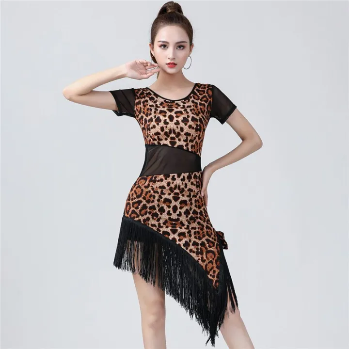 Ladies Latin Dance Training Tassel Clothing Women Summer Ballroom Tango ...