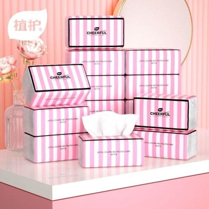Cheerful 4-ply 90pcs 155mm×175mm Tissue Soft Premium Facial Tissue | Lazada