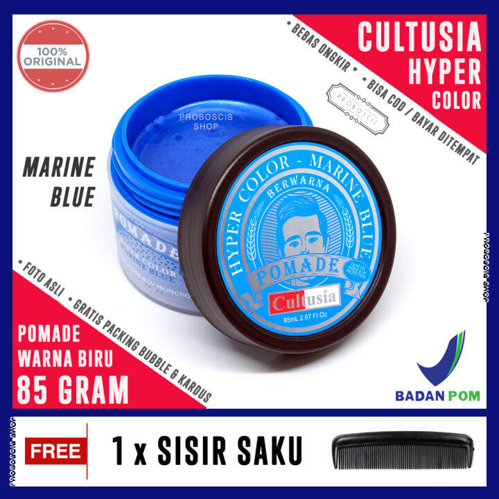Cultusia Hyper Color Marine Blue - Pomade Warna Biru 80ml | Lazada ...