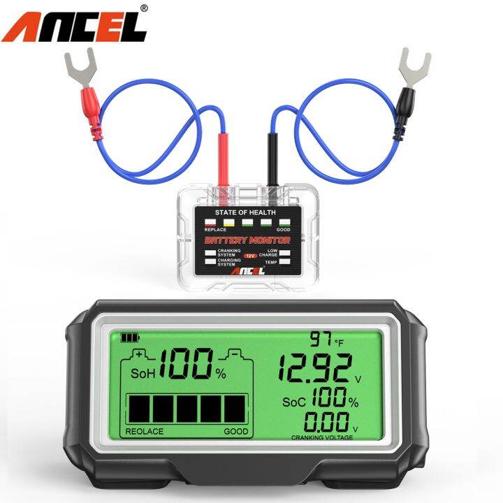 ∈ ANCEL BM200 PRO 12V Battery Tester LED Monitor Display Professional ...