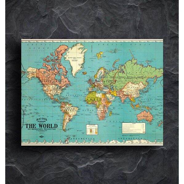 Dekosistem A137 - 30x40 Hiasan Dinding kayu Pajangan gambar ancient map ...