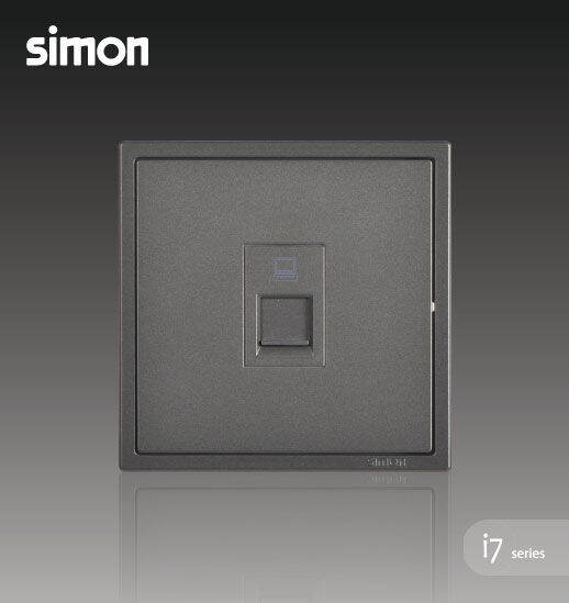 Simon i7 Series 1 Gang Data Outlet Cat6 (RJ45) - Graphite Black | Lazada