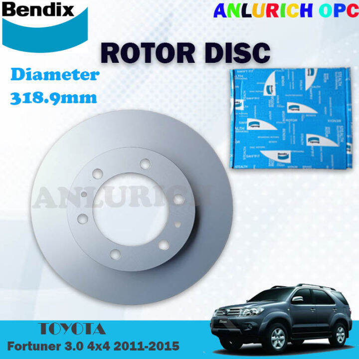 BENDIX Brake Disc Rotor Front Toyota fortuner 3.0 4x4 2011-2015 BENDIX ...
