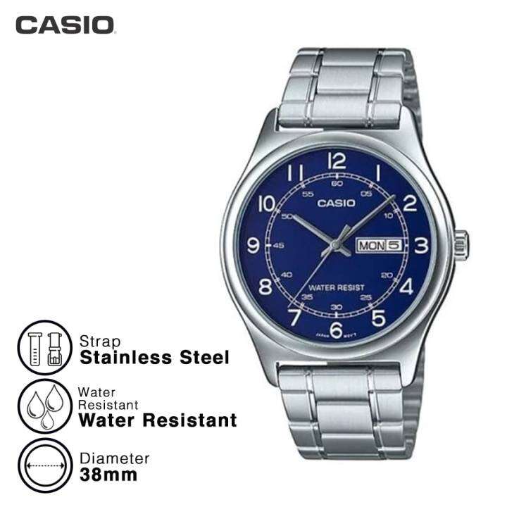 Casio Jam Tangan Pria MTP-V006D-2BUDF Silver | Lazada Indonesia
