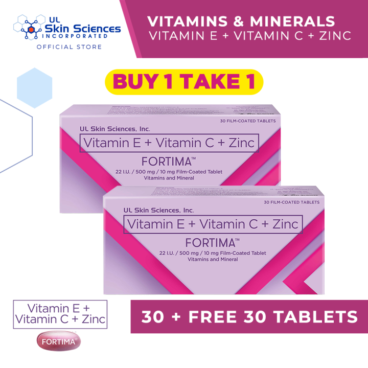 BUY 1 TAKE 1 Fortima (Vitamin E + Vitamin C + Zinc) 30s | Lazada PH