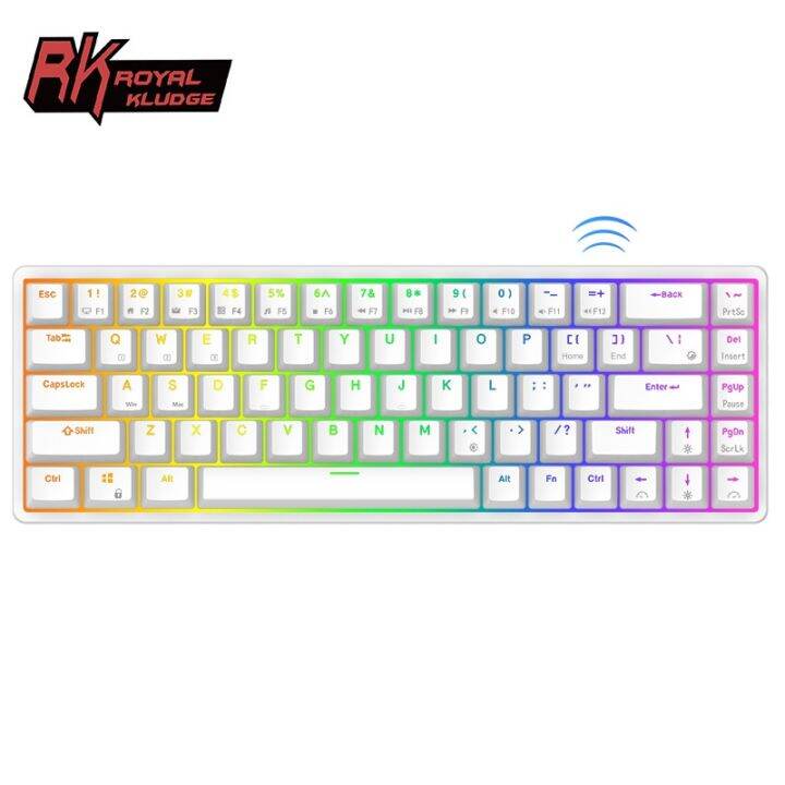 Royal Kludge RK837 RKG68 Mechanical Mini Wireless Keyboard With 60 ...