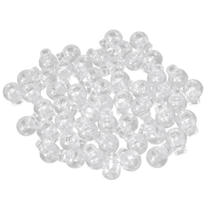 50 Pcs Clear Plastic 5mm One Hole Cord Stoppers Cord Lock Cord Lock ...