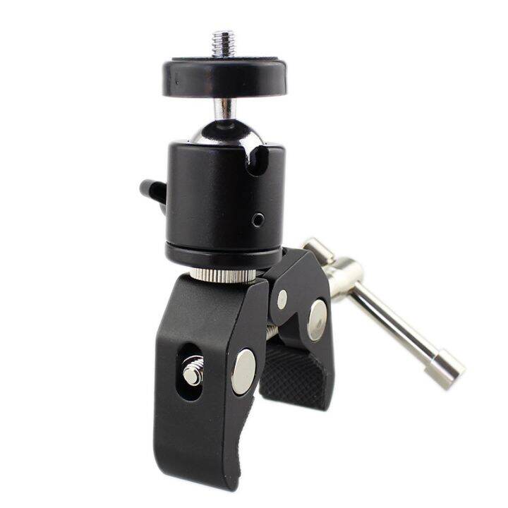 DSLR Ball Head Shoe Mount Camera Ball Mount Clamp 1/4 inch -20 Tripod ...