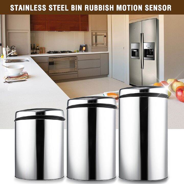 Stainless Steel Touchless Trash Recycle Motion Sensor Automatic Waste ...