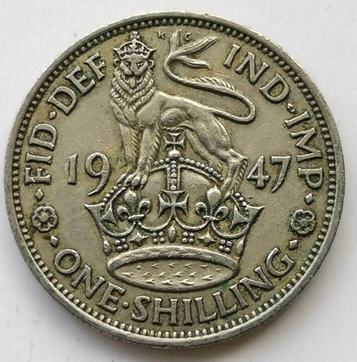 Lion Standing Version British 1 Shilling King George Vi 23.5mm Foreign ...