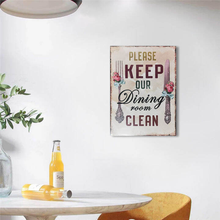 PLEASE KEEP OUR Dining ROOM CLEAN Rustic Vintage Wooden Wall Decor ...