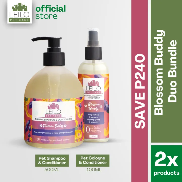 Leilo Natural Pet Shampoo 500ml + Cologne 100ml, For Long-lasting Fragrance, Duo Bundle | Lazada PH