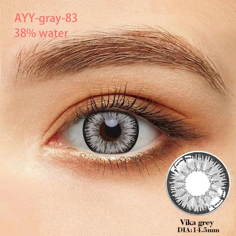 Glimmer Silver Contact Lenses