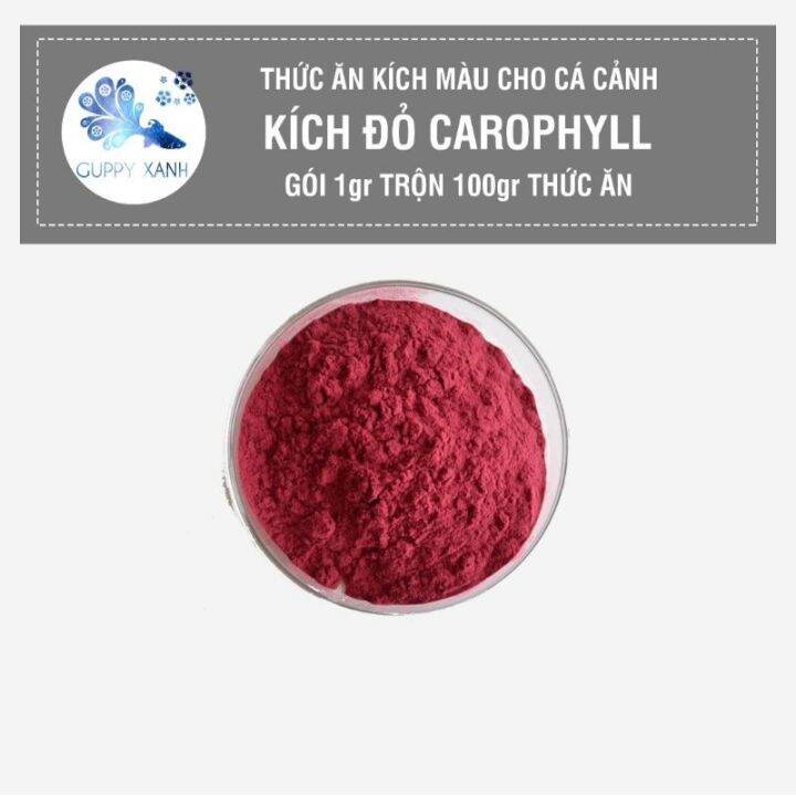 Carophyll kích màu đỏ cho các loại cá , có thể trộn đồ tươi cho cá cảnh ...
