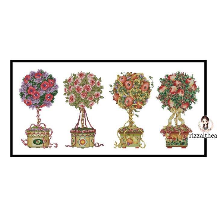 Hot lipeng93681 Seasonal Topiaries Cross Stitch PATTERN ONLY | Lazada PH