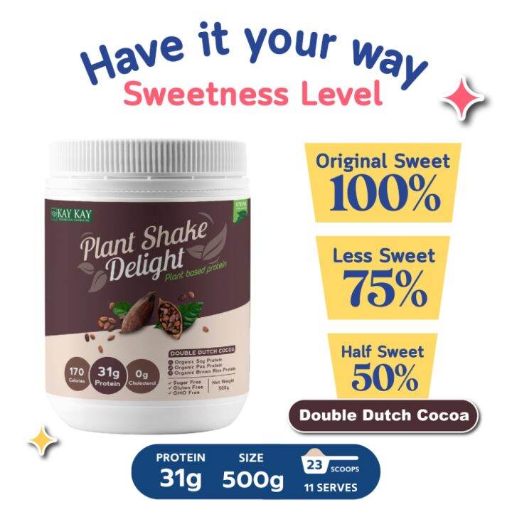 new KAY KAY Plant Shake Delight Plant Based Protein โปรตีนจากพืช รสดับ ...