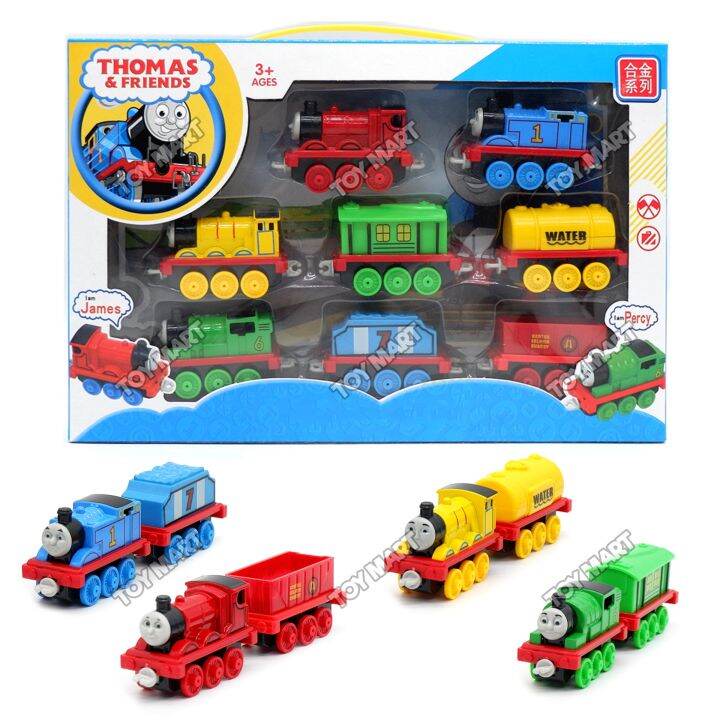 8PCS/SET Thomas and Friends Speed Metal Die Cast Alloy Train 8 in 1 ...