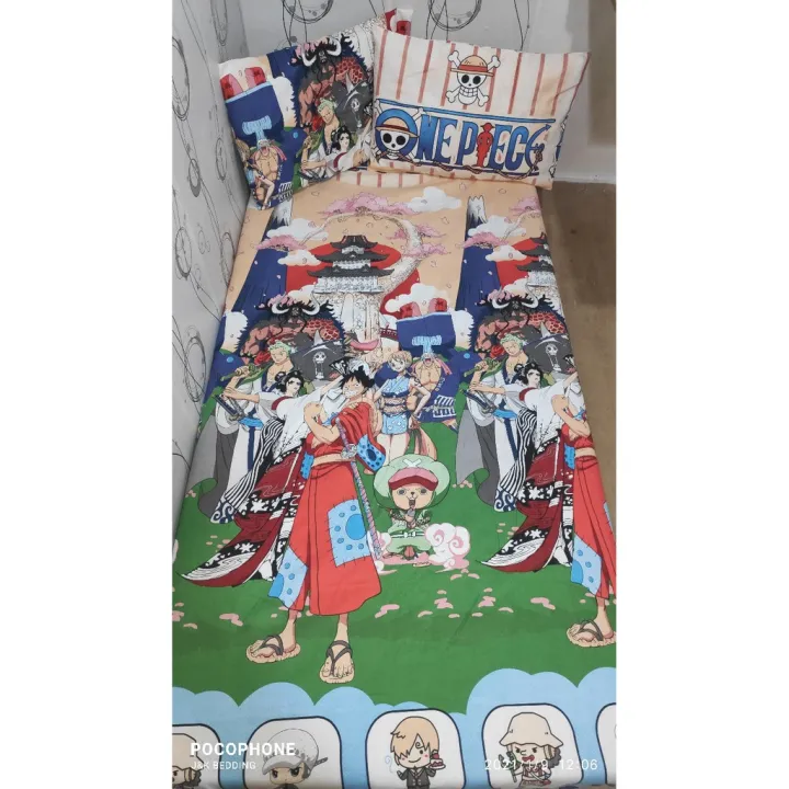 ONE PIECE WANO DESIGN 3 in 1 PREMIUM CANADIAN COTTON BEDSHEET / KUMOT ...