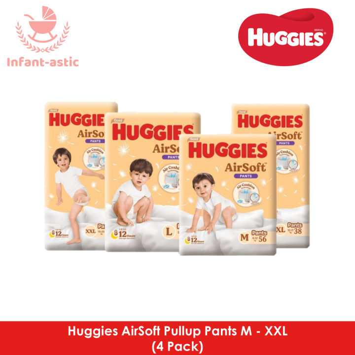 Huggies Airsoft Pullup Pants Carton (4 Pack) | Lazada Singapore