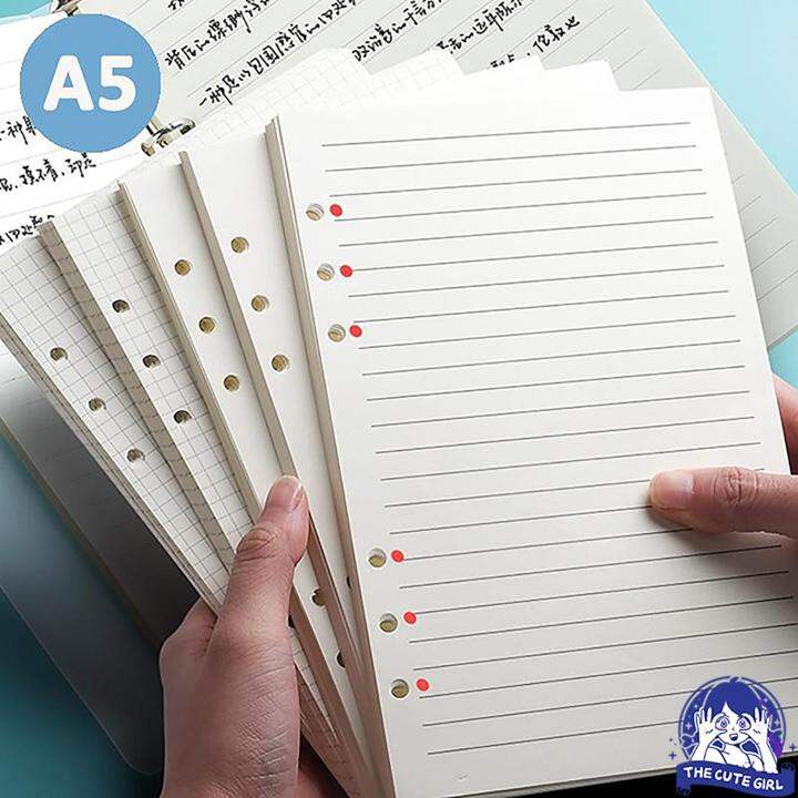 Isi Binder A5/B5 Polos Bergaris Refill Binder Kertas Binder 6 RING ...