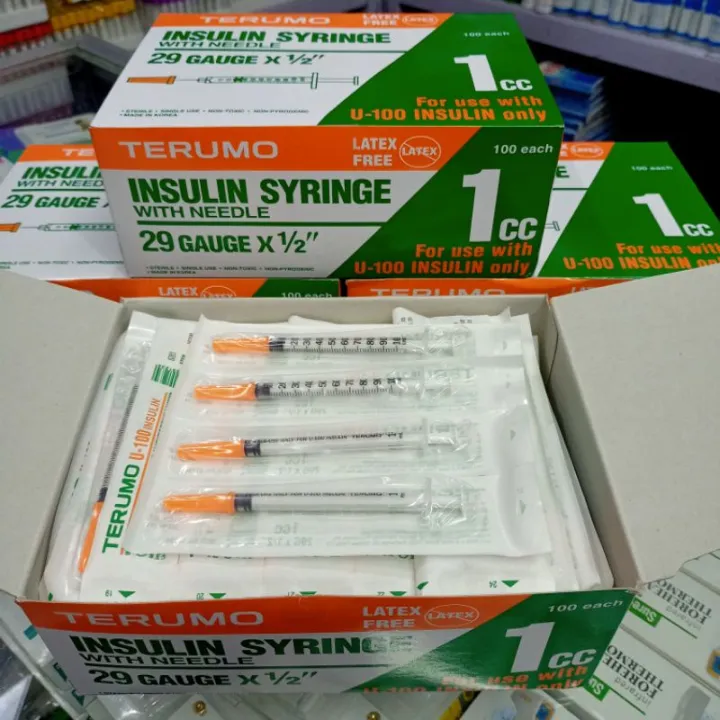 TERUMO Insulin Syringe with Needle 1cc - (29 G x 1/2") - 100pcs (1ml 29G 13mm)AHk | Lazada PH