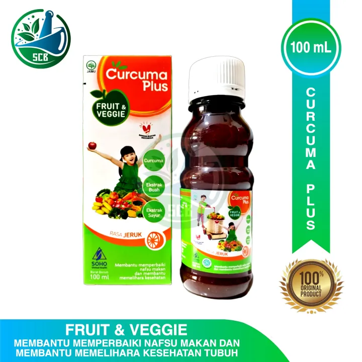 Curcuma Plus Fruit & Veggie (kecil) 100ml - Rasa Jeruk | Lazada Indonesia