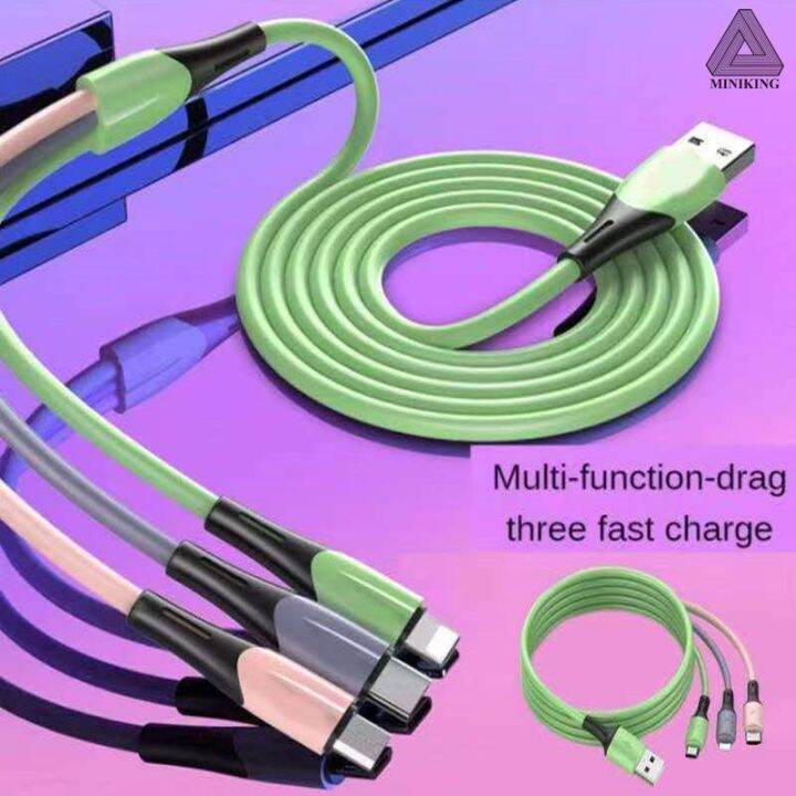 /!XFast charger Cable 3 in 1 Charger Apple / Micro Usb / Type-C 5V/3A ...