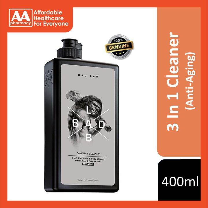 Bad Lab 3 In 1 Hair, Face, Body Cleaner (Anti-Aging)400mL | Lazada