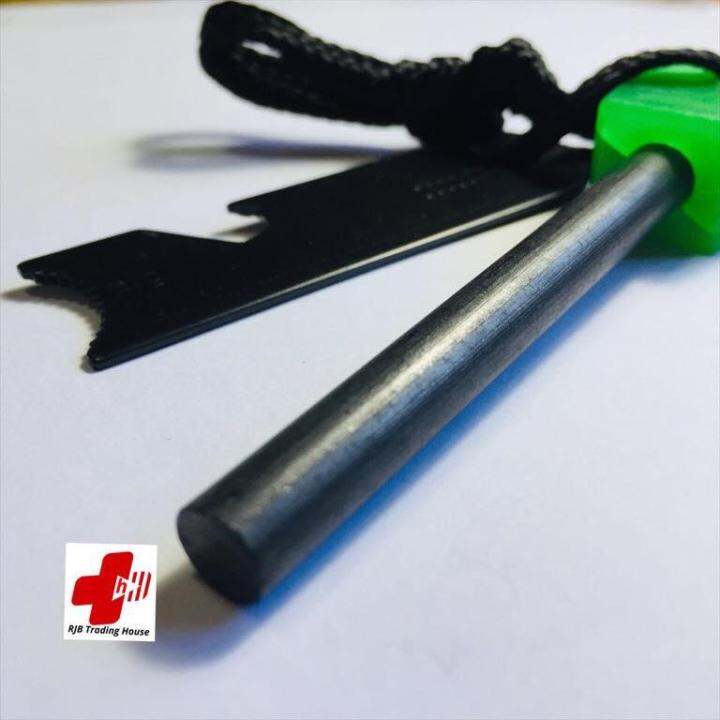 Magnesium Spark Fire Starter - Bushcraft Survival Thick Firesteel Rod ...