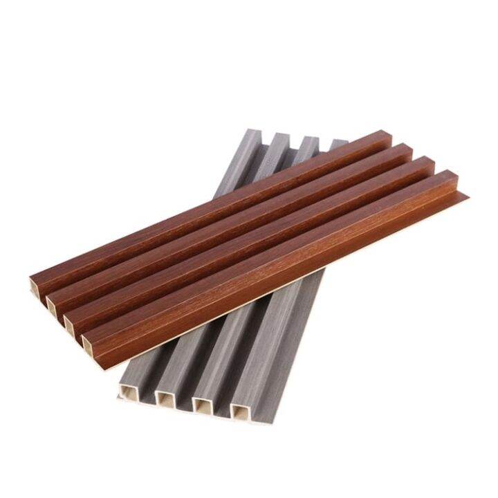 Sample - PVC 4 Colour WPC Wood Fiber Wall Flutted Wallpanel Wood Stripe ...
