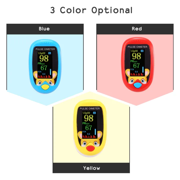Children Pulse Oxi-meter Fingertrip Mini SpO2 Monitor Oxygen Saturation ...