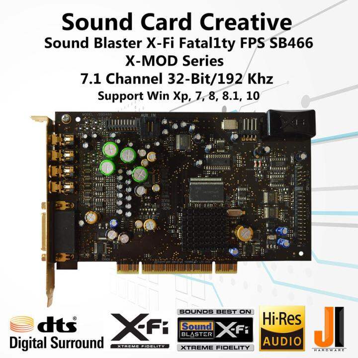 Sound Card Creative Sound Blaster X-Fi Fatal1ty FPS SB0466 X-MOD 7.1 ...