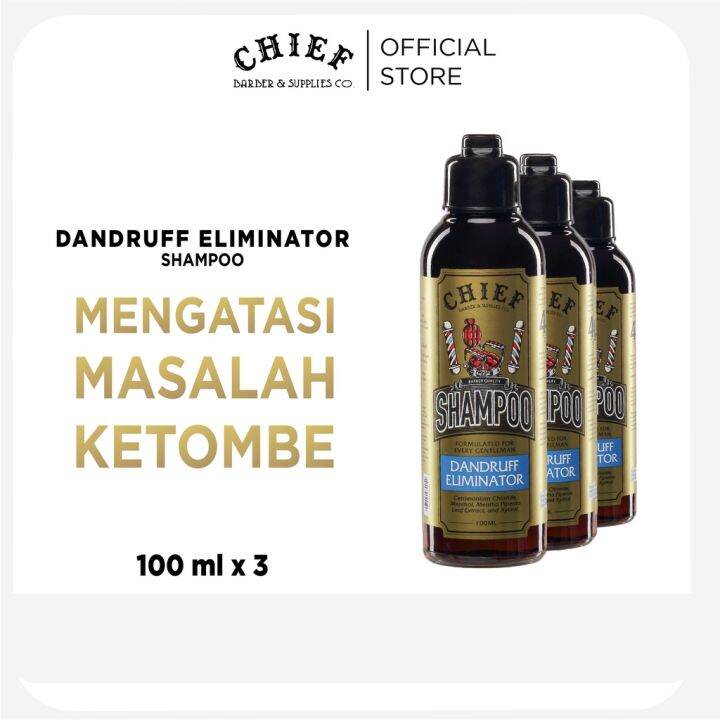 CHIEF SHAMPOO MINI DANDRUFF ELIMINATOR - Shampo Pria Anti Ketombe 100ml ...