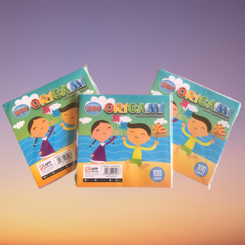 Kertas Origami Kecil isi 100 Lembar Sidu / Kertas Lipat TK Kecil 12x12 ...