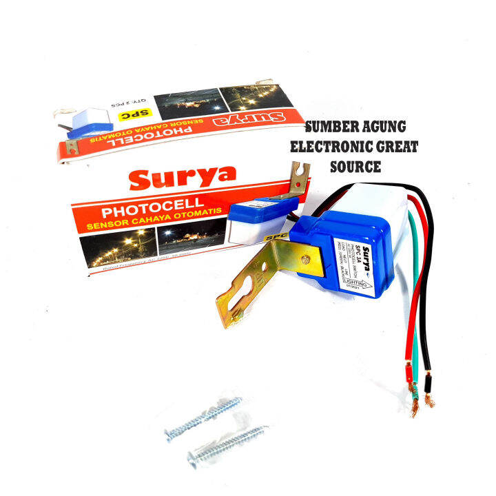 Photocell Surya 3A Fotosel Sensor Cahaya Otomatis Mati Saat Terang ...