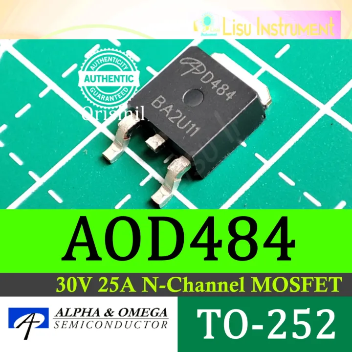 AOD484 D484 30V 25A N-Channel MOSFET TO-252 Alpha & Omega Semiconductors Original | Lazada Indonesia