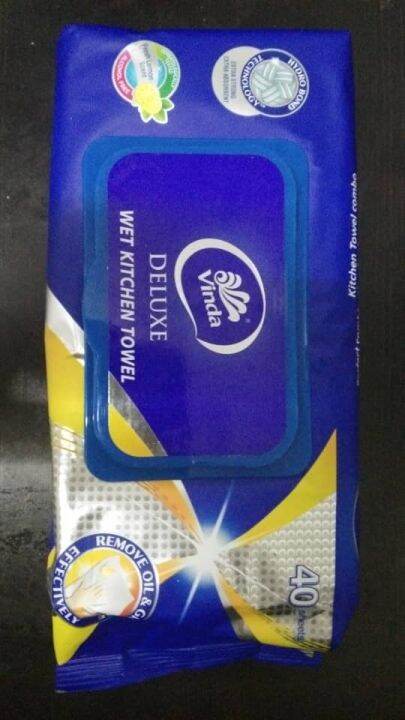 VINDA DELUXE WET KITCHEN TOWEL 40 Sheets | Lazada