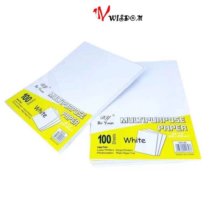 WISDOM WD-88 A4 BOND PAPER 100sheets (210X297mm) office supplies ...