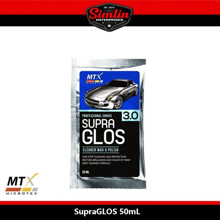 Microtex MTX SupraGLOS Cleaner Wax Polish Supra Series Sachet 50g ...