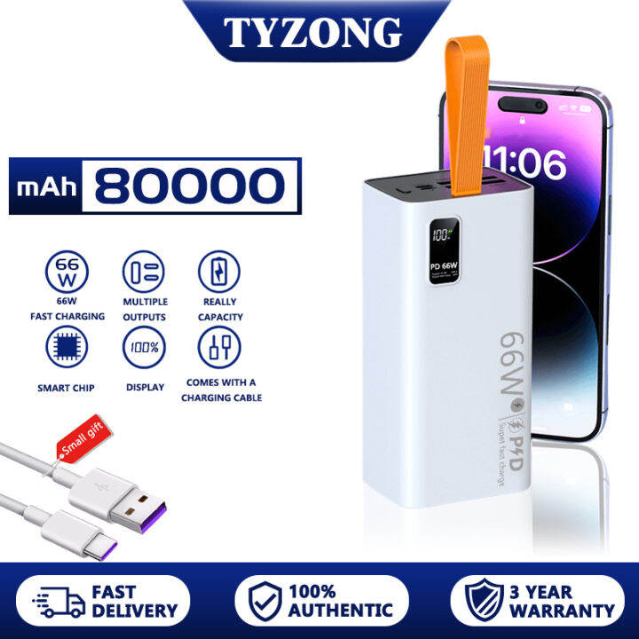 TYZONG pd66w power bank fast charging powerbank 50000mah original fast ...