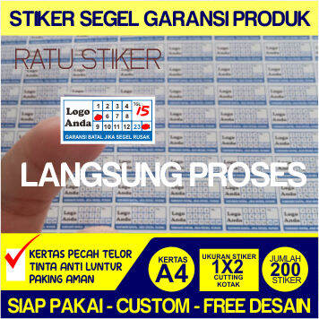 Stiker Segel Garansi ukuran 1x2 cm Kertas Pecah Telor | Lazada Indonesia