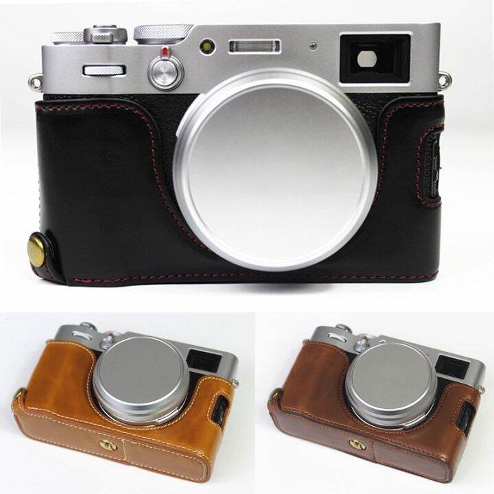 Leather Half Case Grip For FUJIFILM FUJI X100S X100T X100F X100V Camera ...